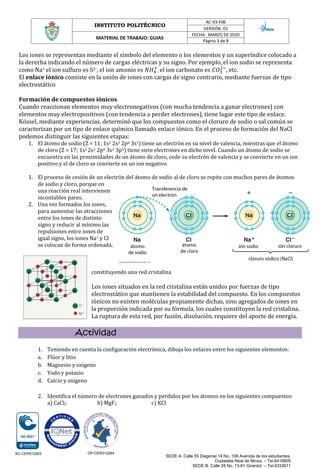 Guía Enlace químico | PDF
