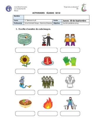 Guía actividades ge gi | DOCX