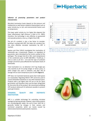 Pascalisation of Guacamole and avocado products (whitepaper, Hiperbaric ...