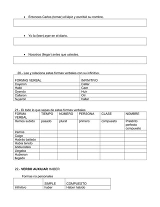 Guía conjugación verbal | PDF