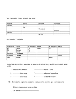 Guía conjugación verbal | DOC