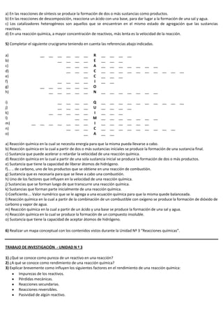 Guía de actividades reacciones quimicas 2012 | DOCX