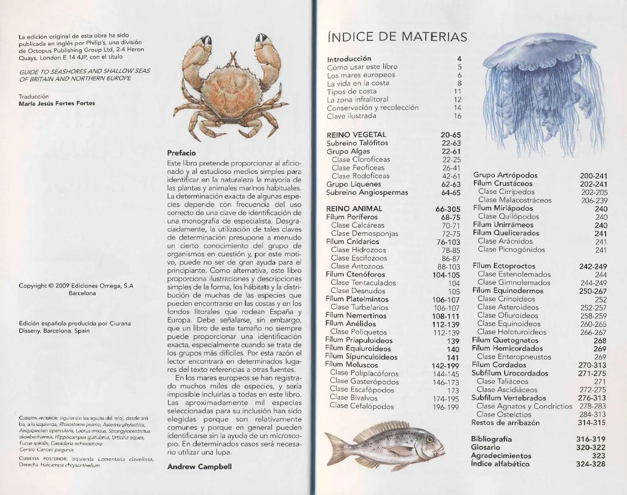 Guía de campo de la Flora y Fauna de las costas de España y de Europa ...