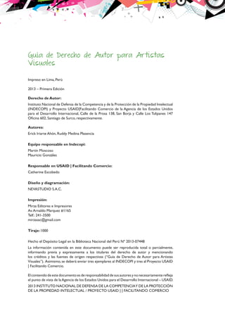 Guía de derecho de autor para artistas visuales | PDF