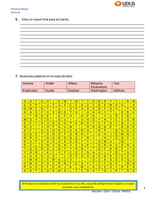 Guía del alumno clase letras V W X | PDF
