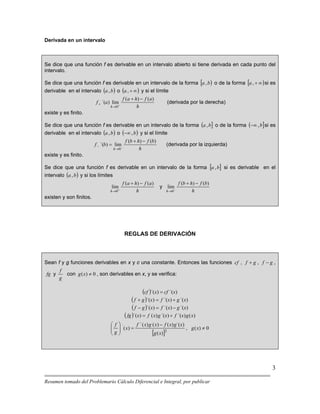 Guía de derivadas | PDF
