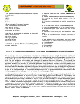 GUÍA DE NIVELACIÓN COMPRENSIÓN LECTORA OCTAVO - IV PERIODO | PDF