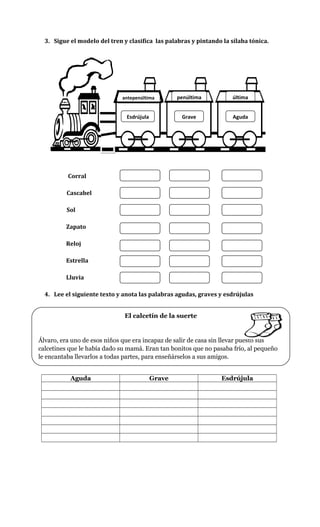 Guía de repaso sílaba tónica y acentuación | DOC