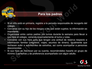 Guía de seguridad escolar | PPSX