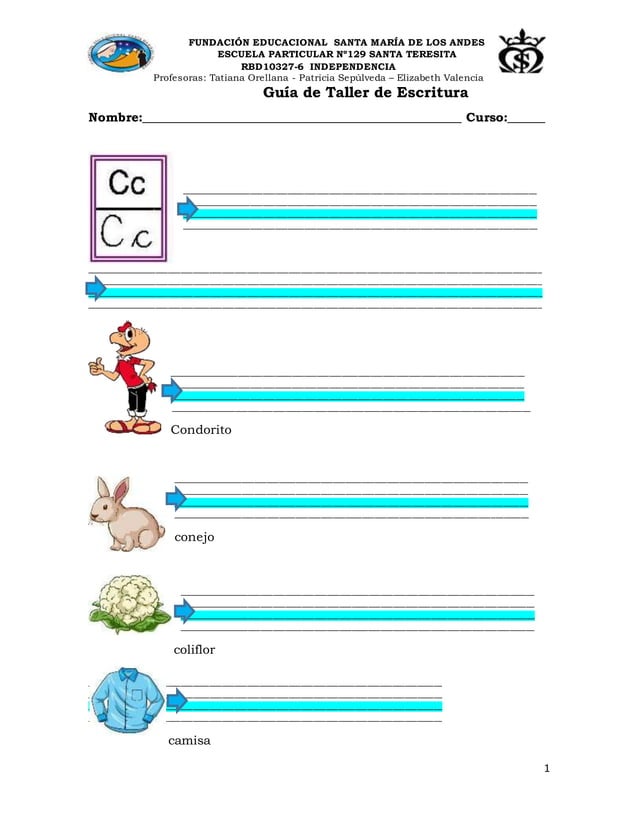 Guía de Taller de Escritura letra C..docx