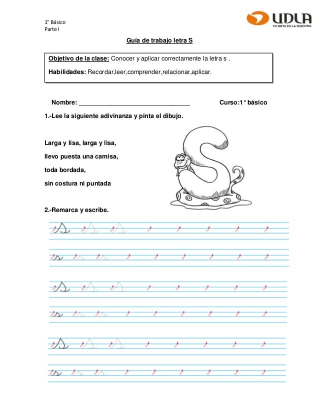 Hojas De Trabajo De Letras