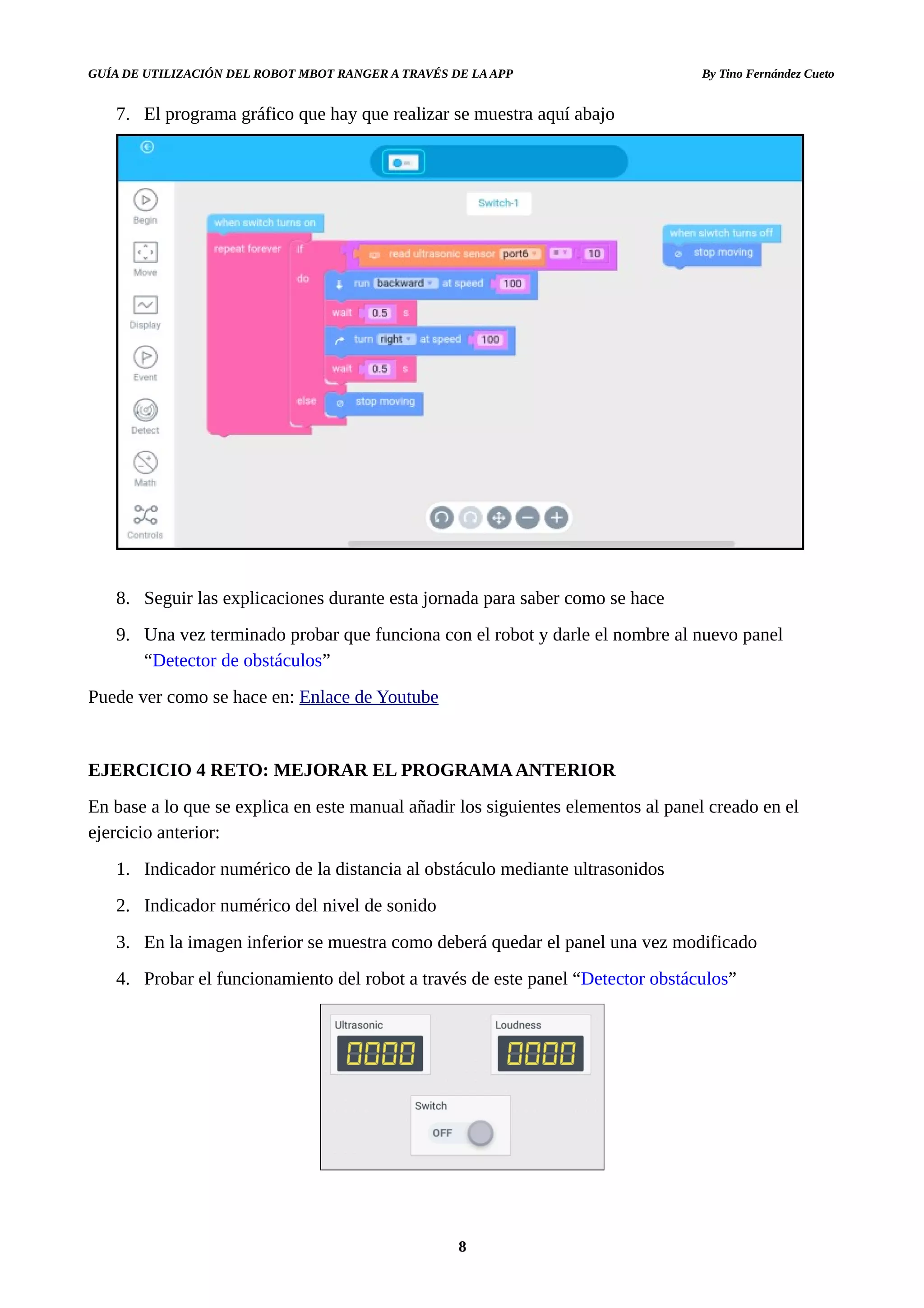 Guía de utilización del robot m bot ranger a traves de la app | PDF