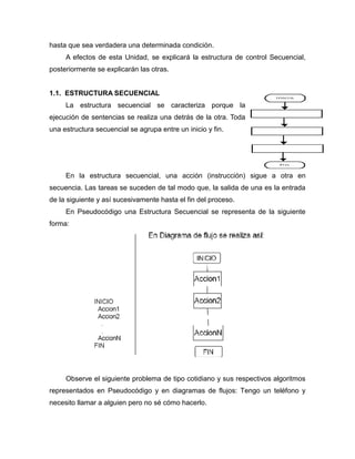 Guía didáctica estructura secuenciales | PDF