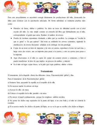 Guía didáctica para trastornos de la escritura | DOCX