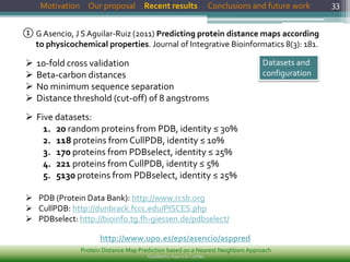 Protein Distance Map Prediction based on a Nearest Neighbors Approach | PPT