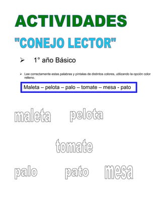 Guía leng com. 2° conejo lector | DOC