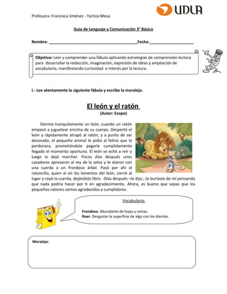 Guía Fábula Clase 2 Doc