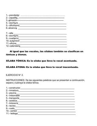 Guía leng y com. 5°normas de acent.y tildación | PDF