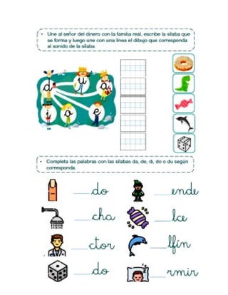 ejercicios para reforzar la consonante D | DOCX