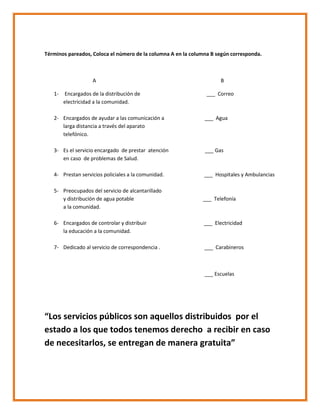 Guía los servicios de la comunidad (1) | DOCX