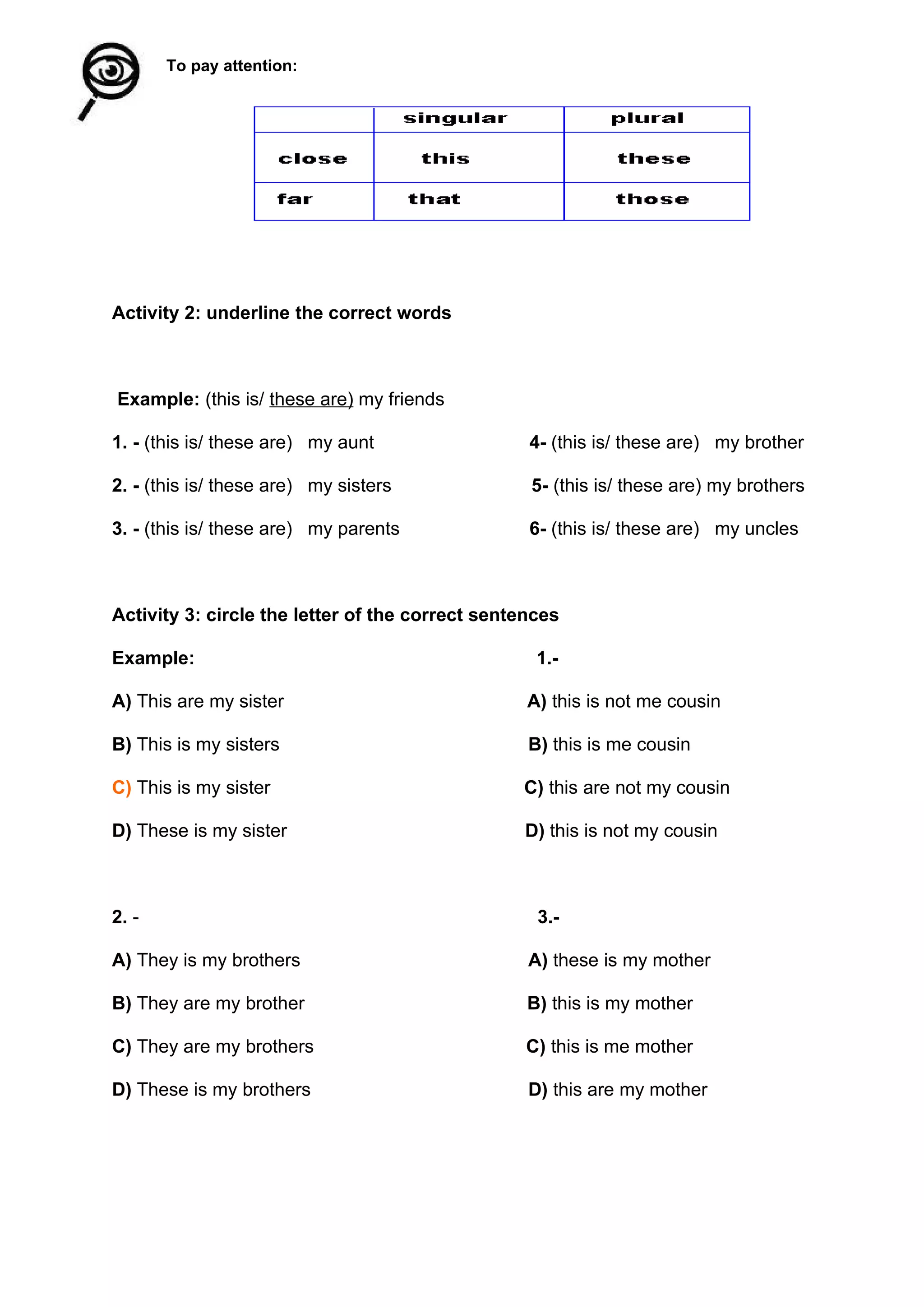 Guía my family vocabulario | PDF
