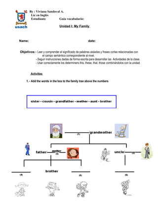 Guía my family vocabulario | DOC