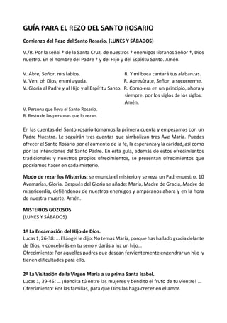 GUÍA PARA EL REZO DEL SANTO ROSARIO, tamaño cuartilla A5 .pdf