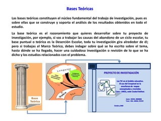 Guía para facilitar el planteamiento del Marco Teorico | PDF