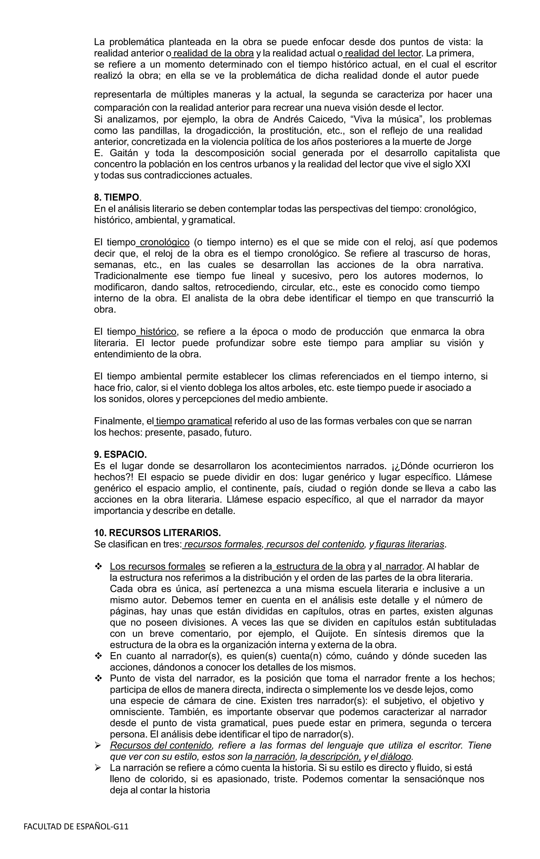 Análisis literario de una novela. | PDF