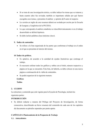 Guía para la elaboración del proyecto de investigación de la | PDF