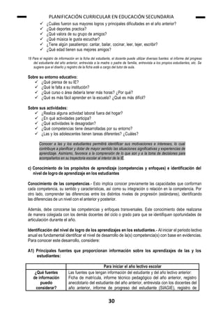 Guía para la Planificación de aprendizajes en Educación Secundaria ...