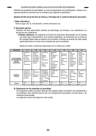 Guía para la Planificación de aprendizajes en Educación Secundaria ...