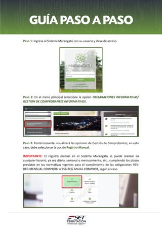 Guía Paso a Paso - Registro Manual de Comprobantes en el Sistema ...