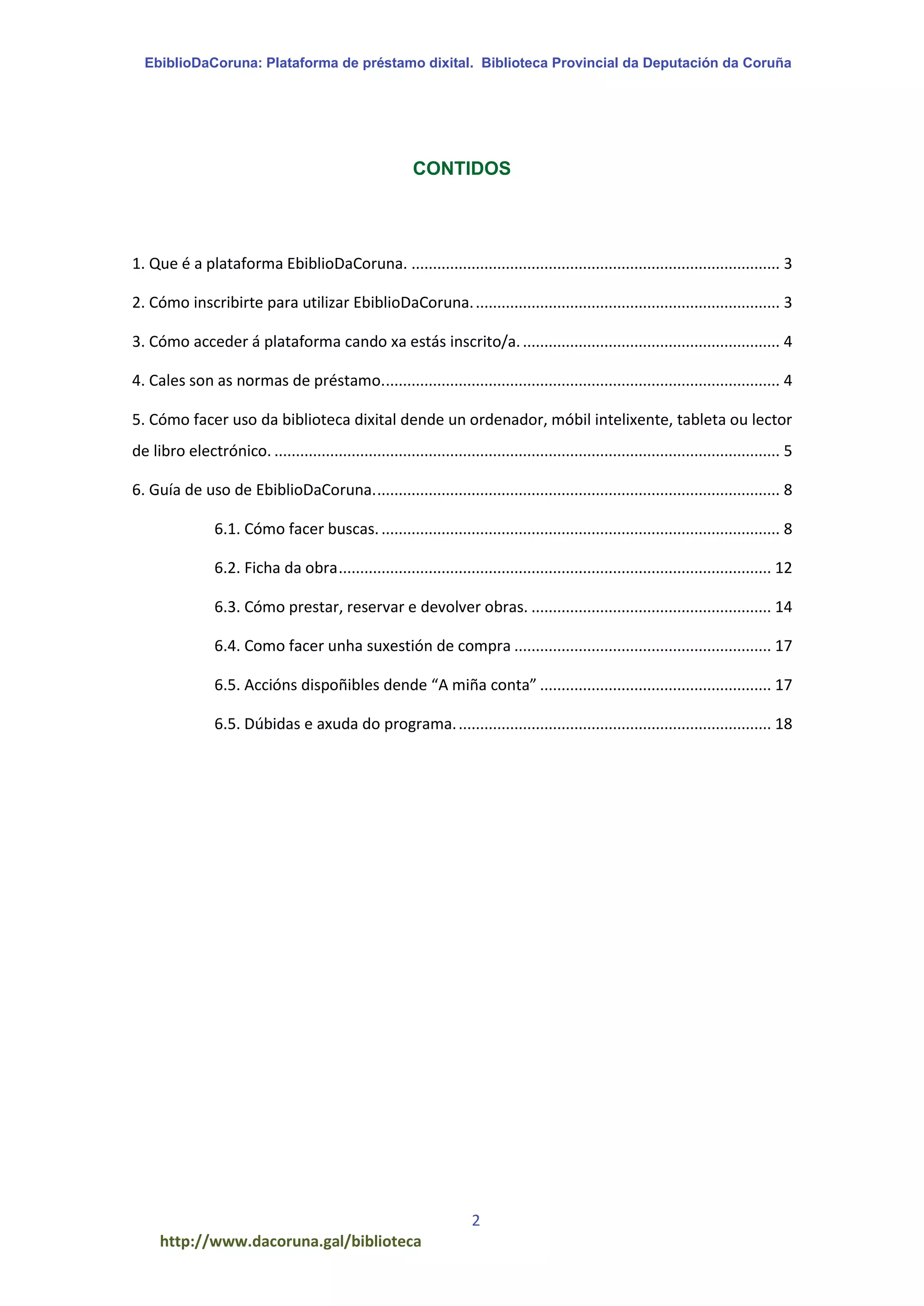 Guía da EbiblioDaCoruna | PDF