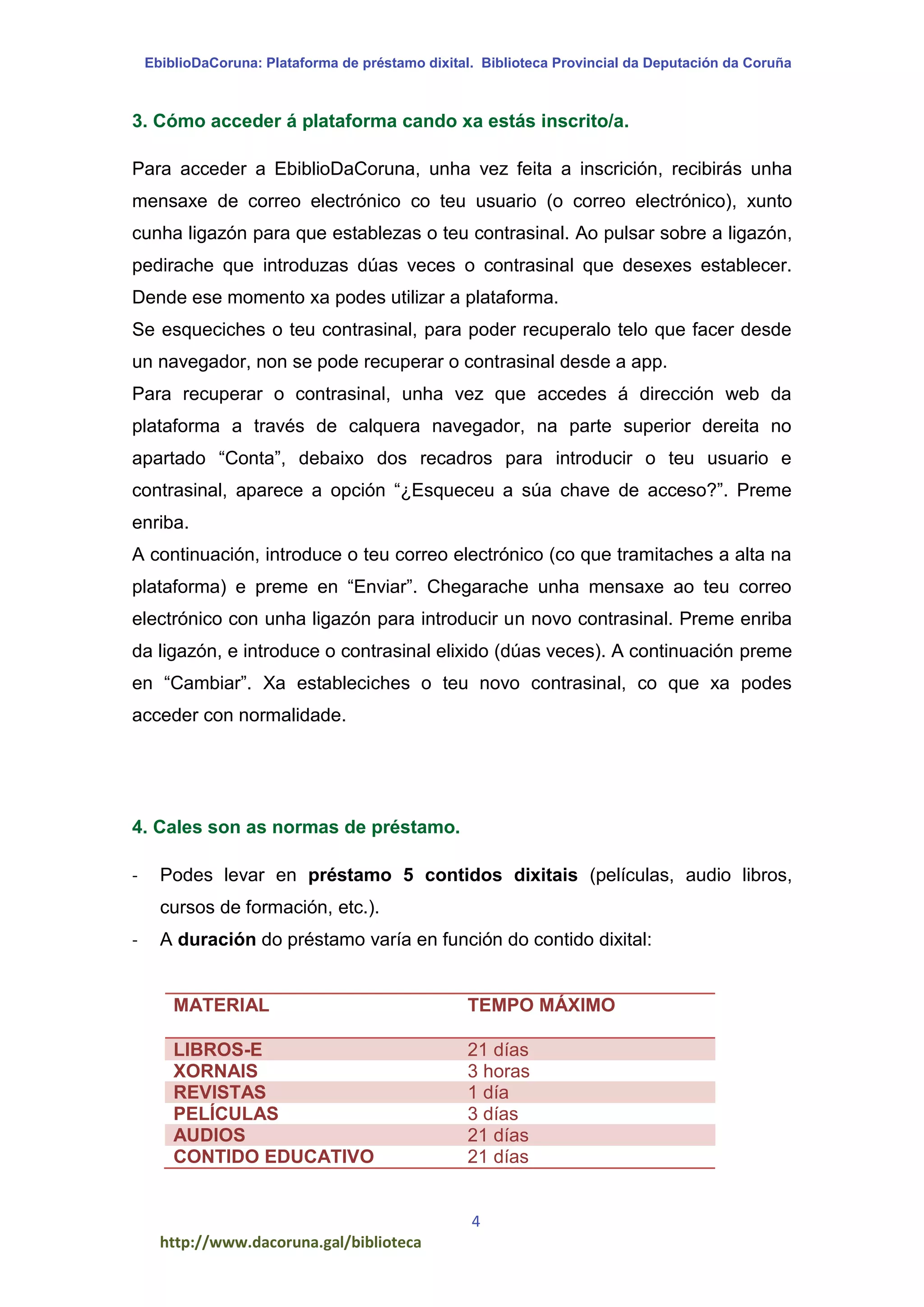 Guía da EbiblioDaCoruna | PDF