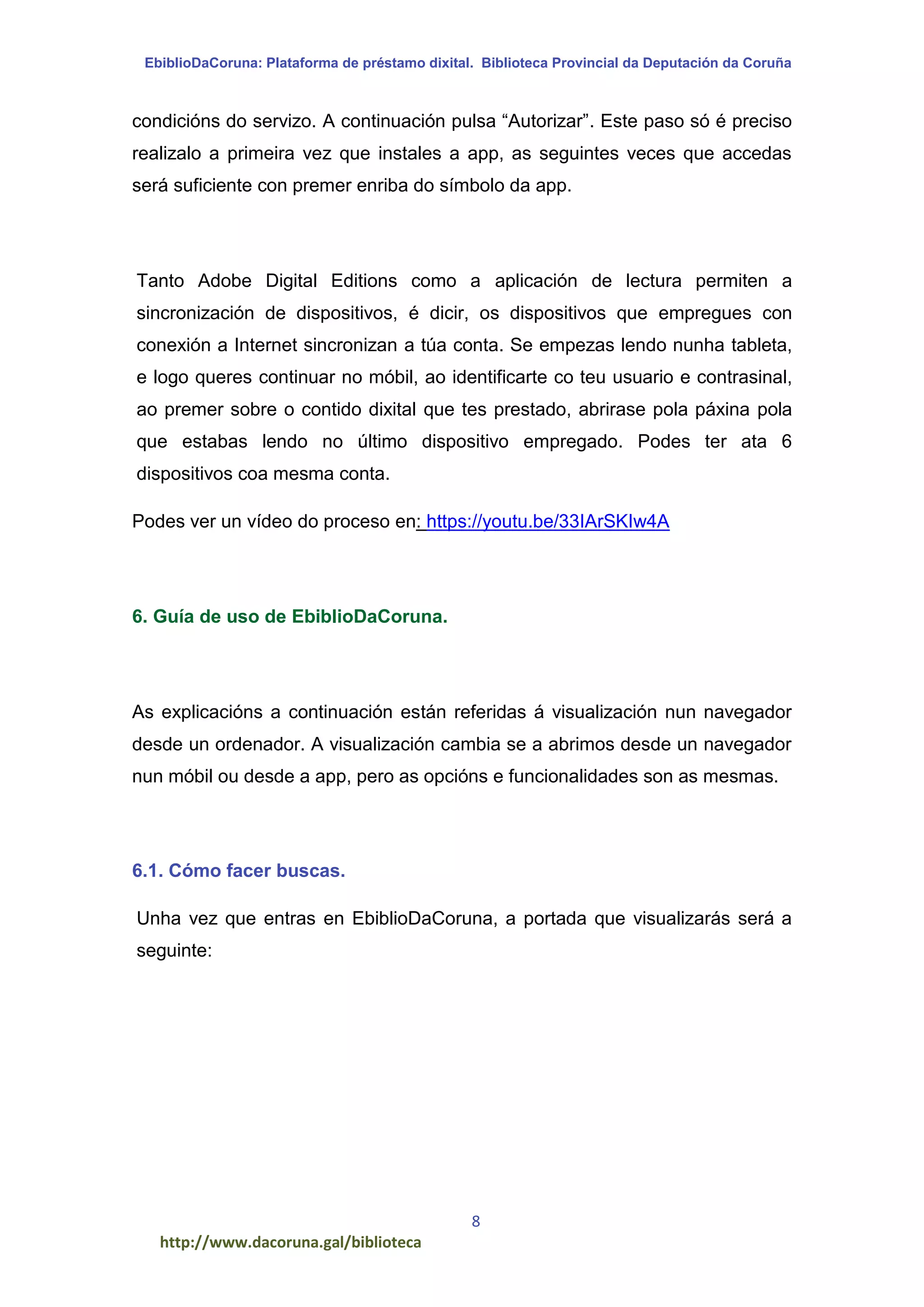 Guía da EbiblioDaCoruna | PDF