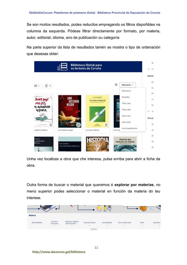 Guía da EbiblioDaCoruna | PDF