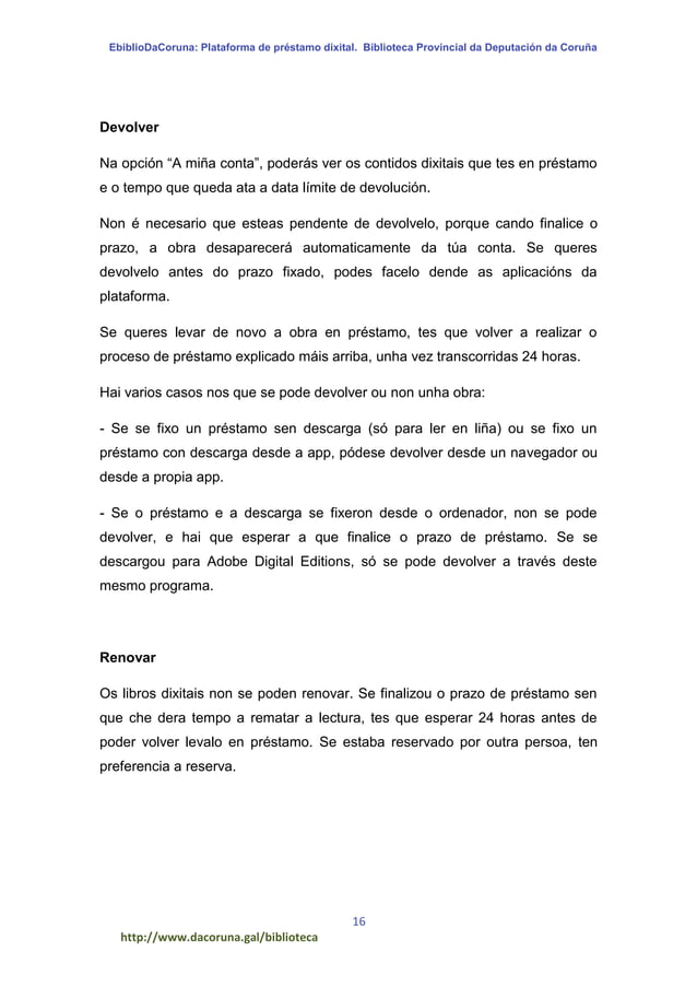 Guía da EbiblioDaCoruna | PDF