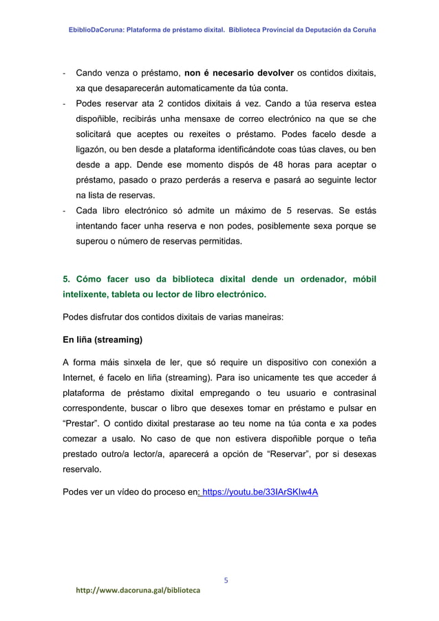 Guía da EbiblioDaCoruna | PDF