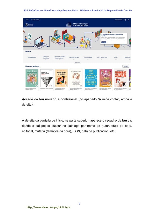 Guía da EbiblioDaCoruna | PDF