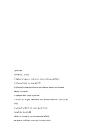 Guía práctica de ejercicios de word 2007 | DOC