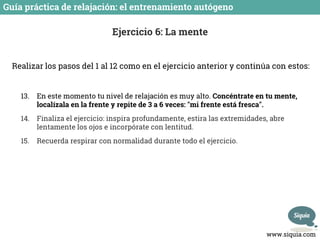 Guía práctica de relajación: el entrenamiento autógeno | PDF