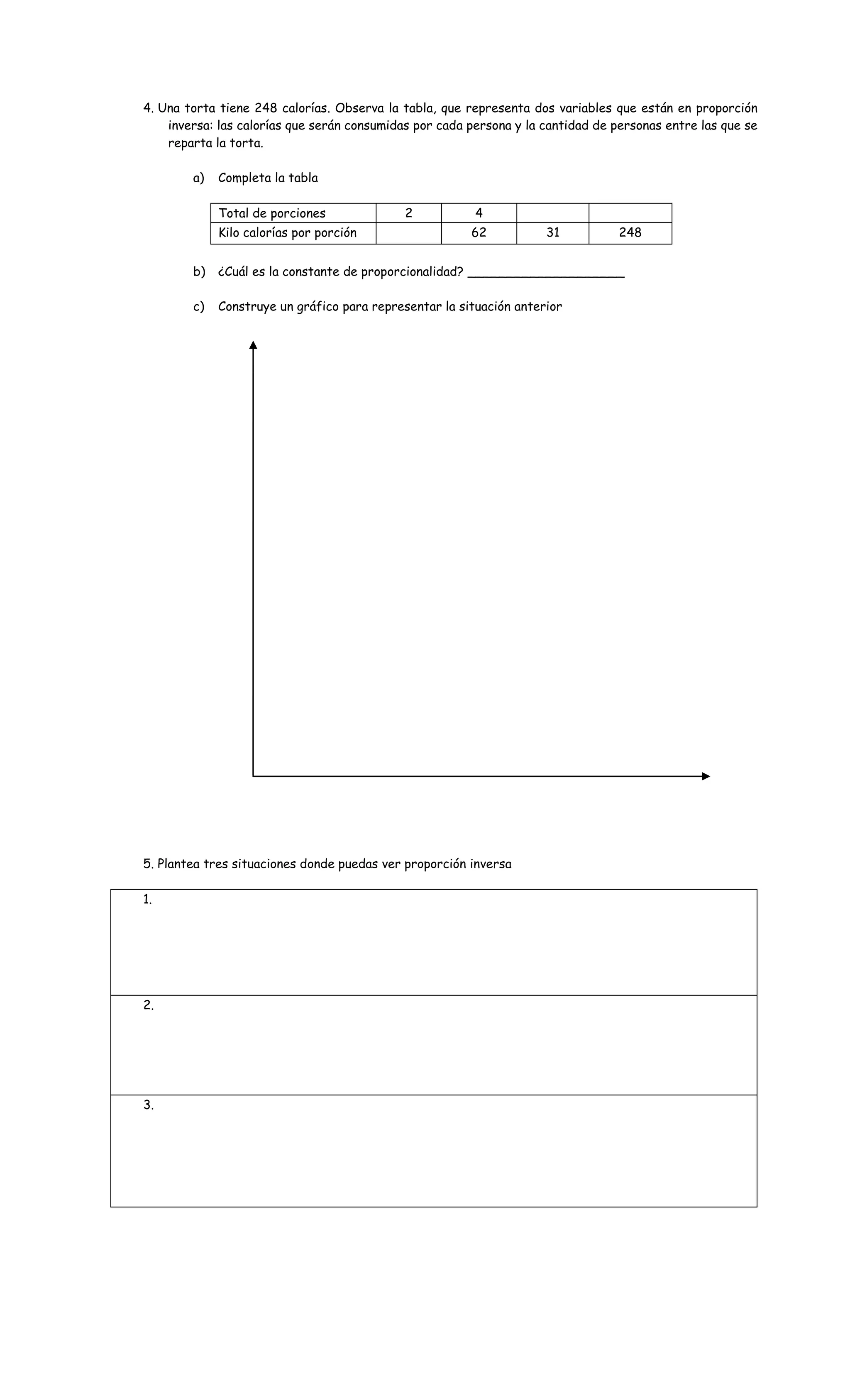 Guía proporción inversa 8° | PDF