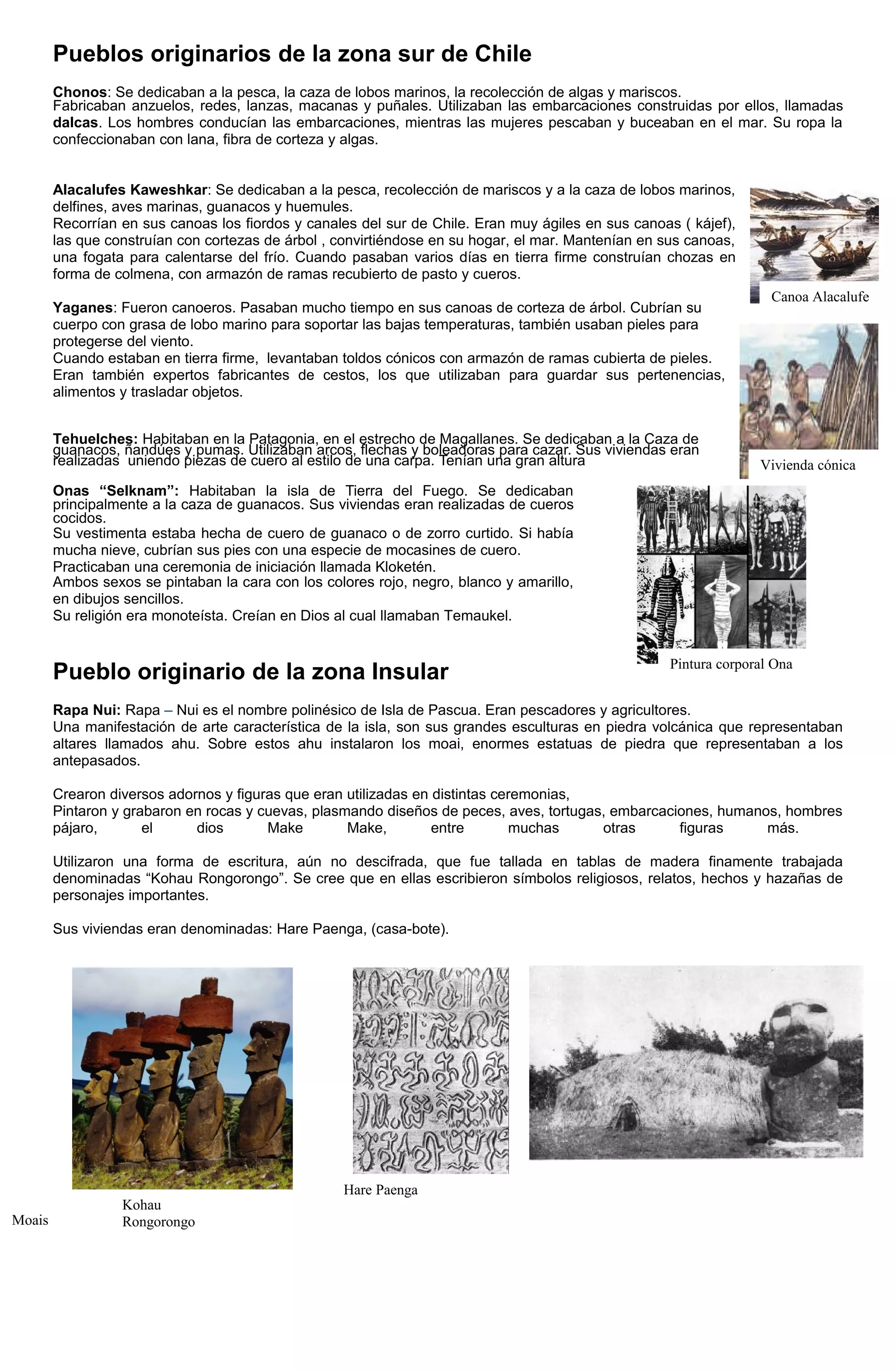 Guía pueblos originarios de chile. cuarto básico | DOC