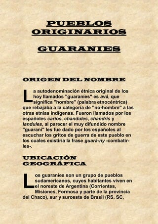 Guaraníes | PDF