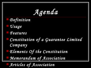Guarantee Limited Company | PPT