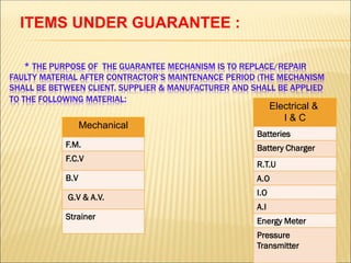 Guarantee mechanism for material supplied with guarantee certificates | PDF