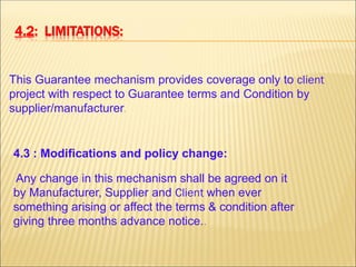 Guarantee mechanism for material supplied with guarantee certificates | PDF