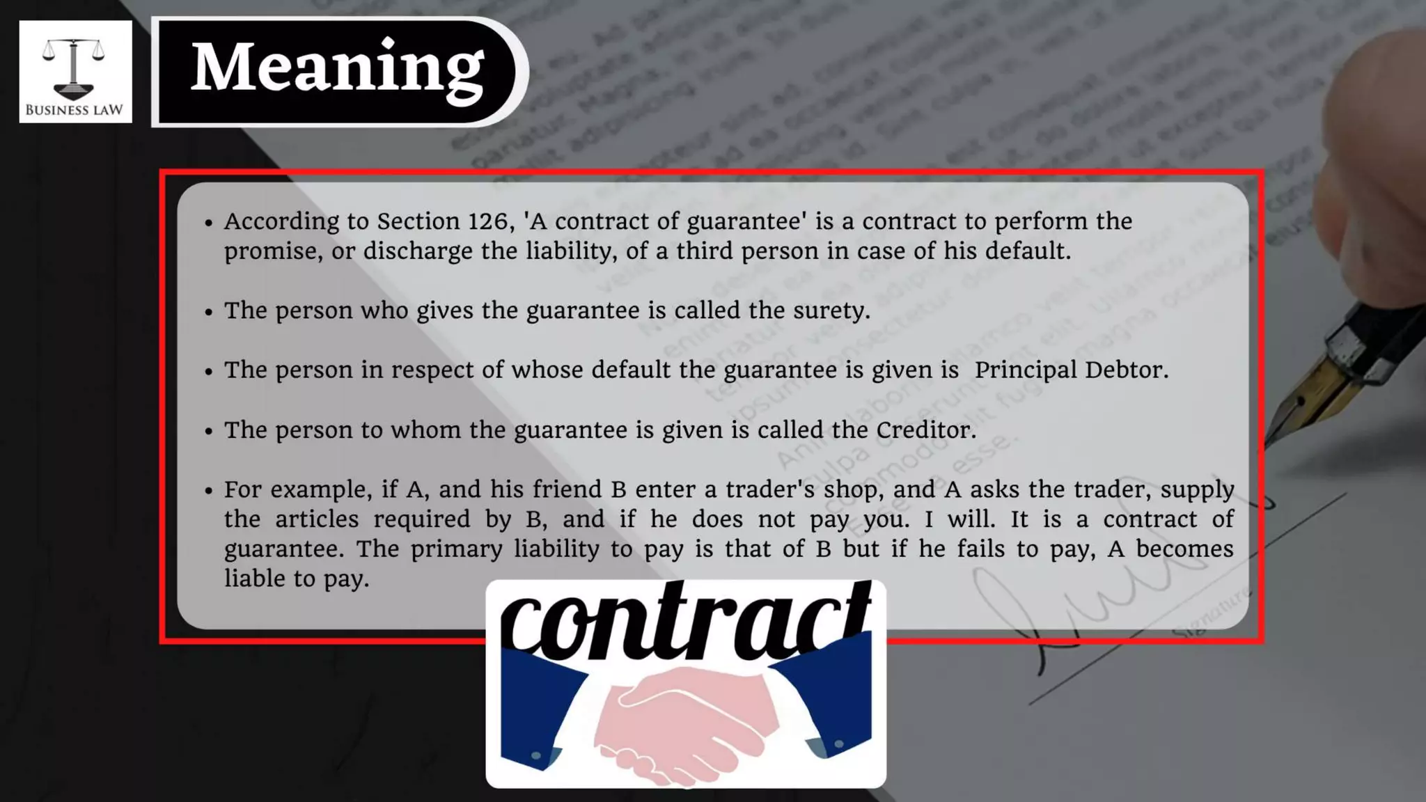 Guarantee of contract | PPTX