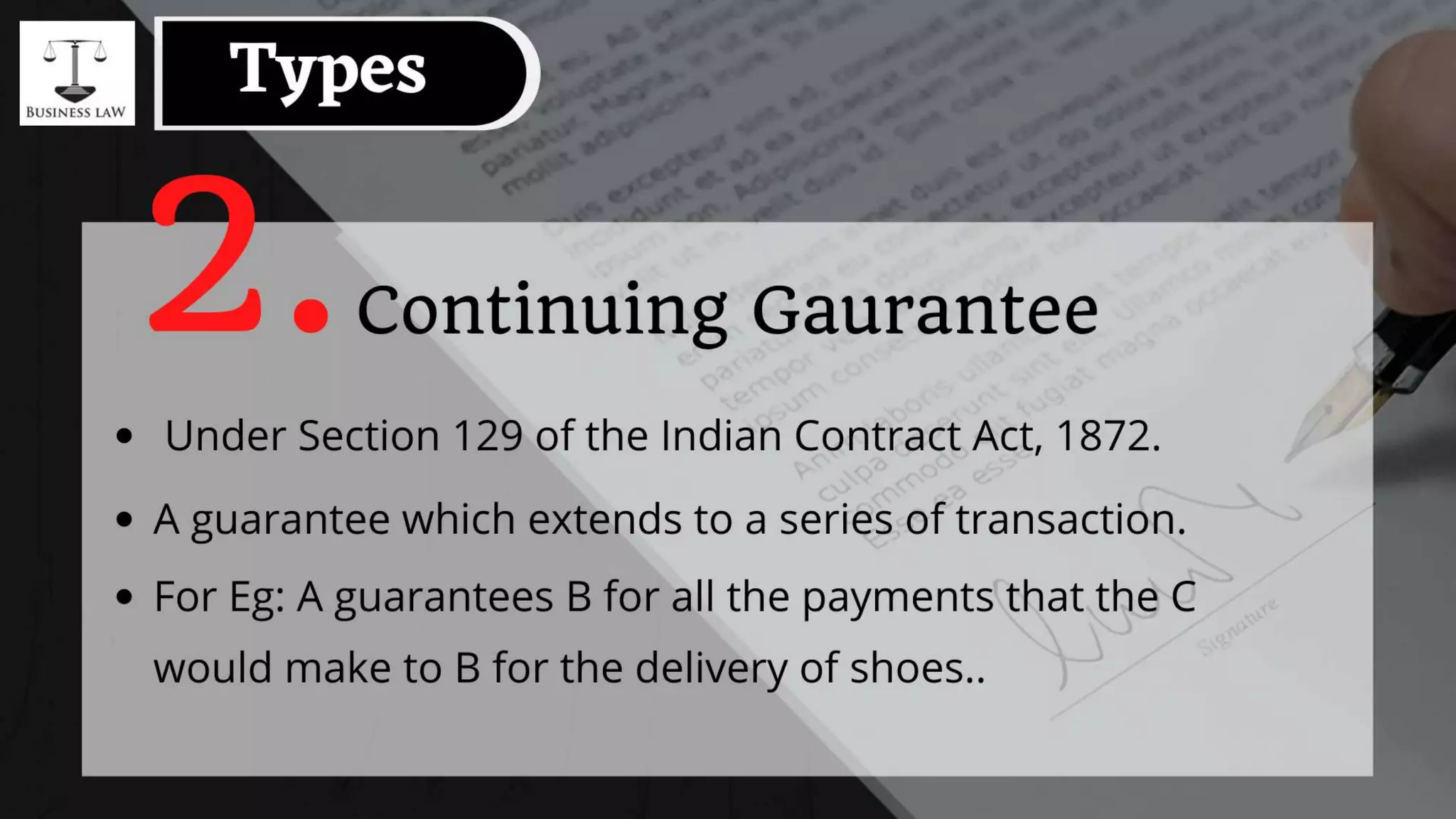Guarantee of contract | PPTX